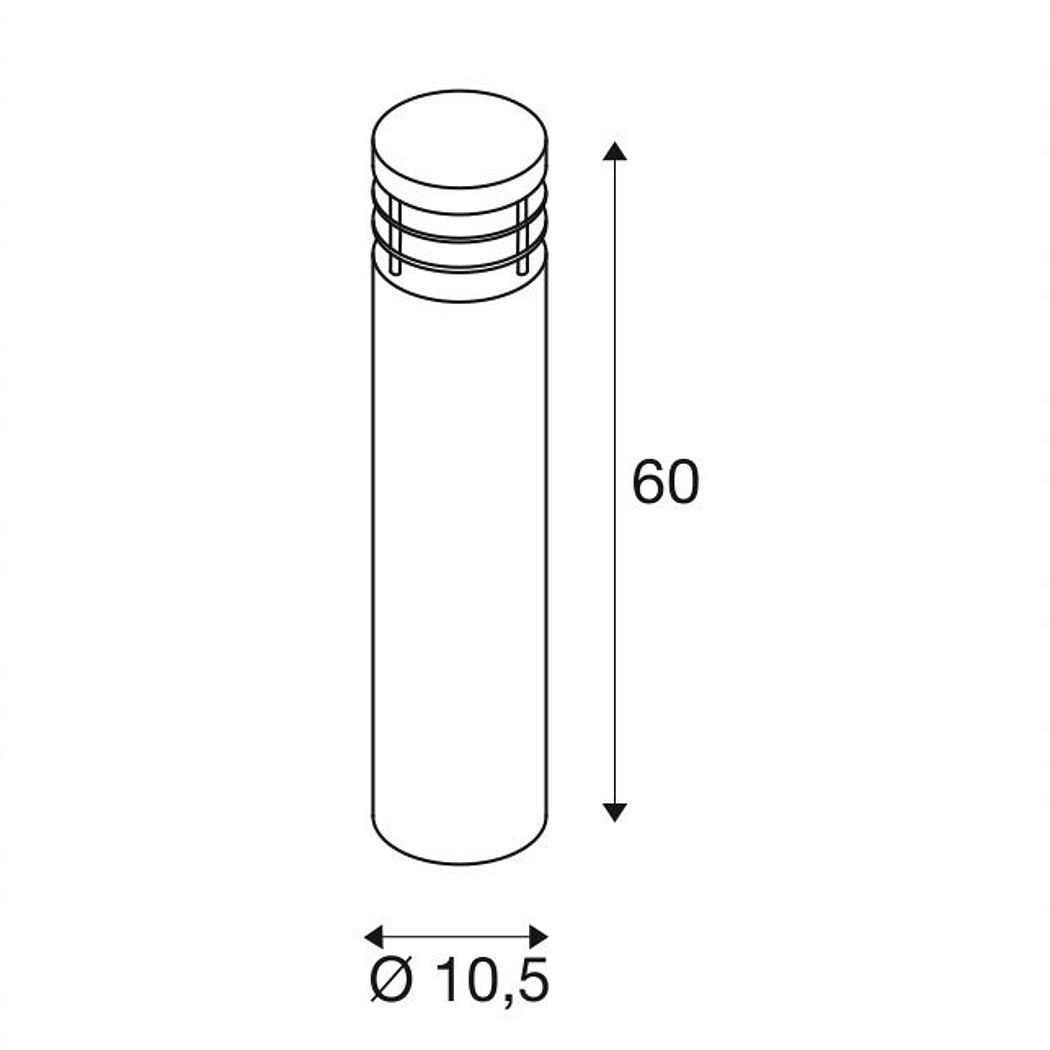 230066 VAP SLIM 60 floor lamp, stainless steel brushed, E27, max. 20W