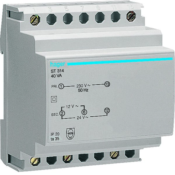 ST314 Bezpečnostní trafo 230V/12V-3,33A, 24V-1,67A AC(~)