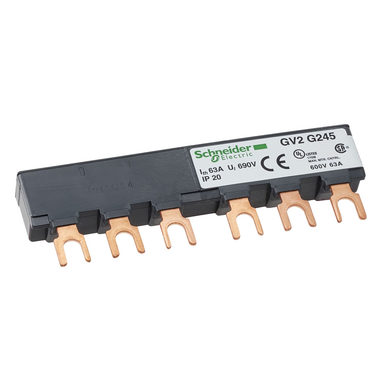GV2G245 Propojovací sběrnice 2 vývody 45mm rozteč