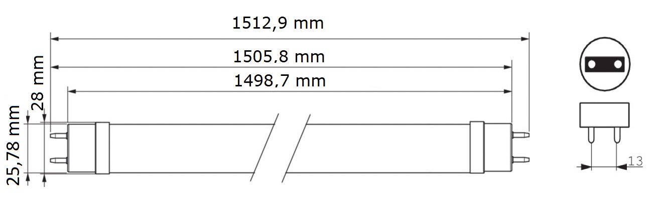 LED trubice MASTER LEDtube 1500mm UO 24W 840 T8